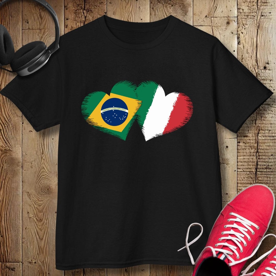 Brazilian Italian Flag Hearts Kids Tee – Paisano Prints